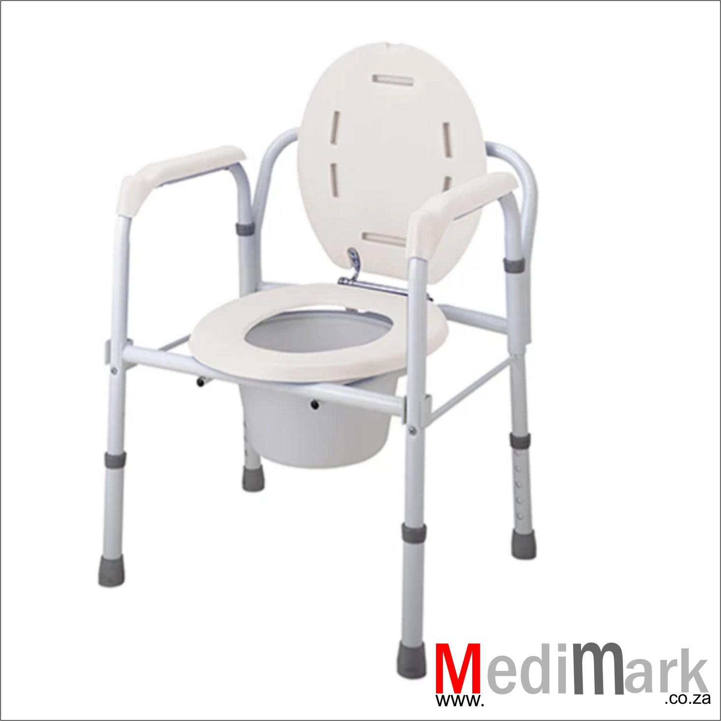 COMMODE FOLDING STEEL POWDER COATED – www.medimark.co.za