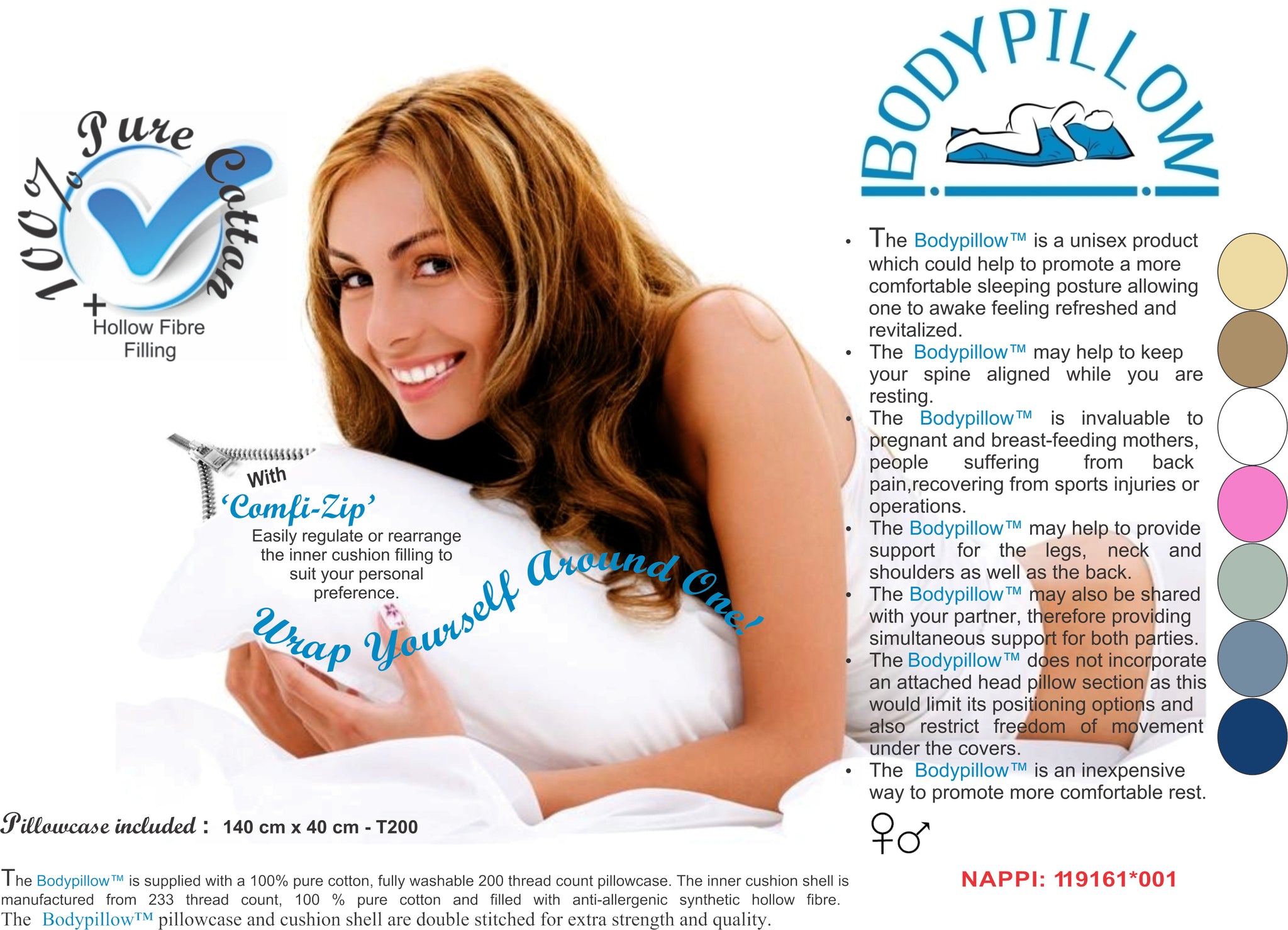 BODY PILLOW - SLEEPING POSITIONER – www.medimark.co.za