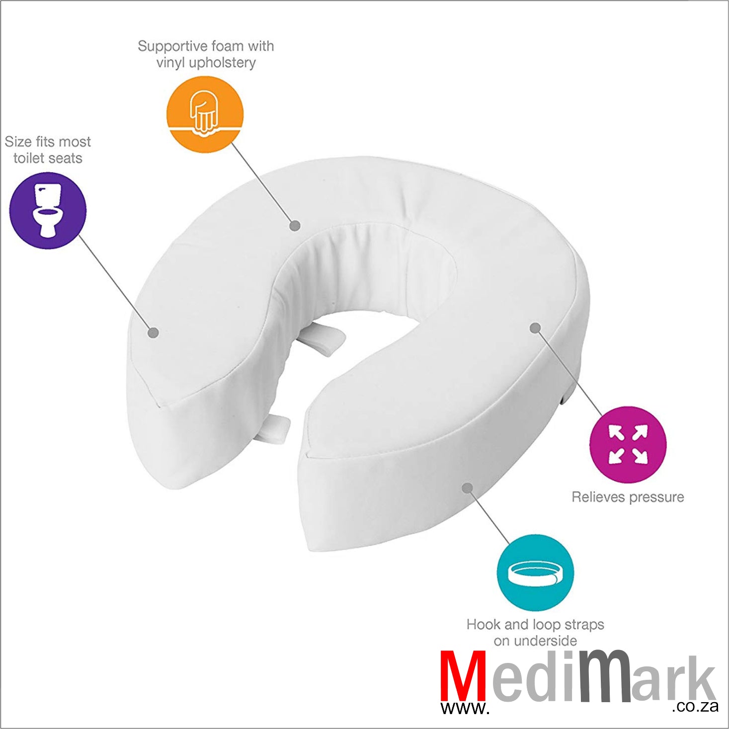 COMMODE SEAT PADDED – www.medimark.co.za