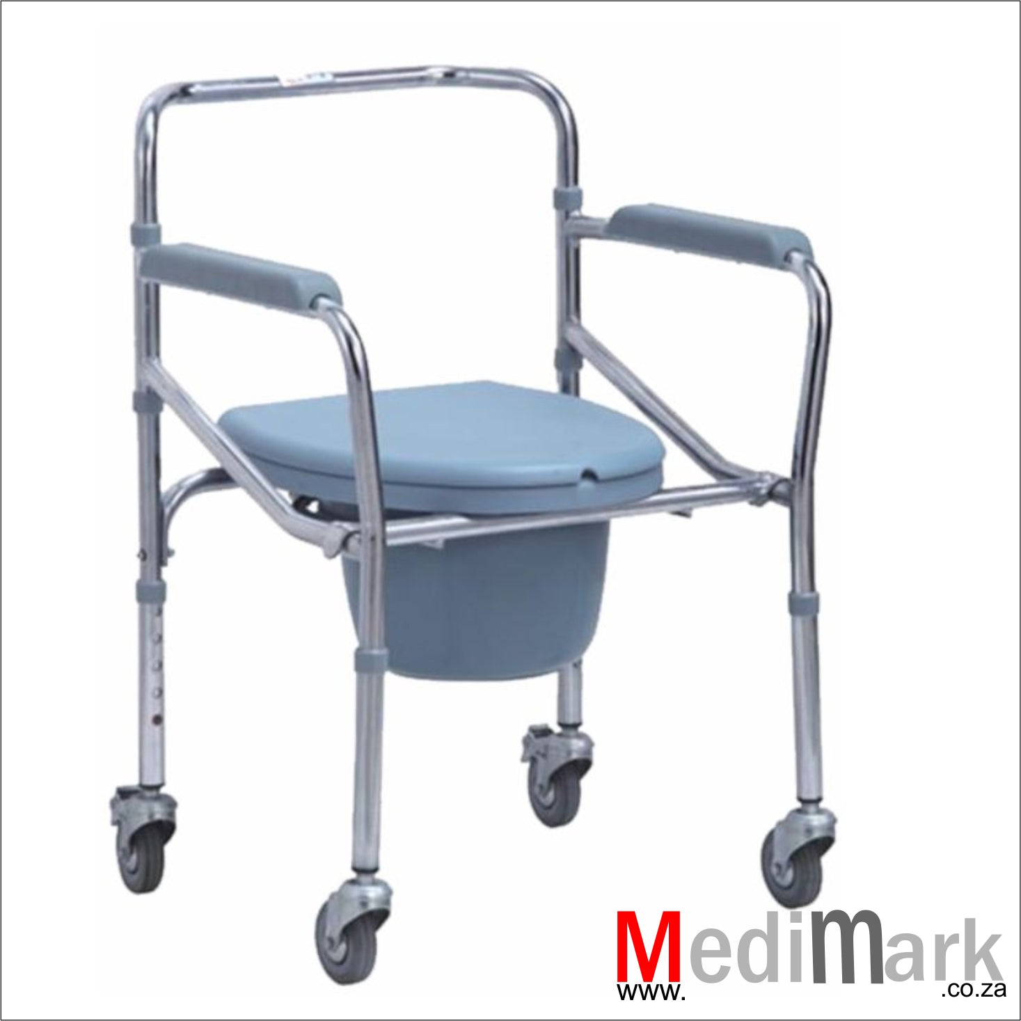 COMMODE MOBILE WITH WHEELS – www.medimark.co.za